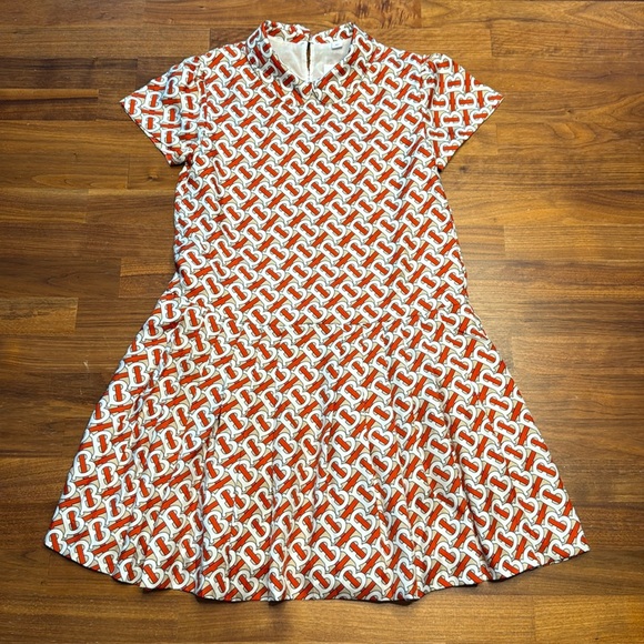 Burberry | Dresses | Burberry Girls Monogram Print Silk Twill Dress Y ...